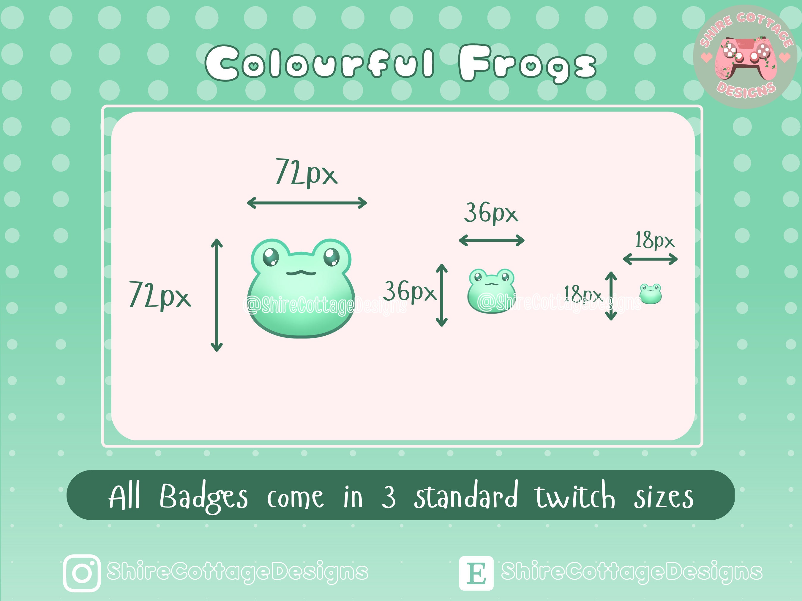 Cute Frog Twitch Sub Badges and Flairs , Frog Bit Badges, Cute Twitch ...