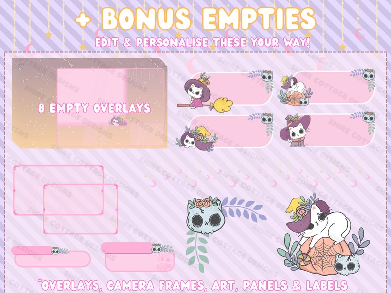 Spooky Pastel Cat Twitch Package W/animated Cutscenes - Etsy