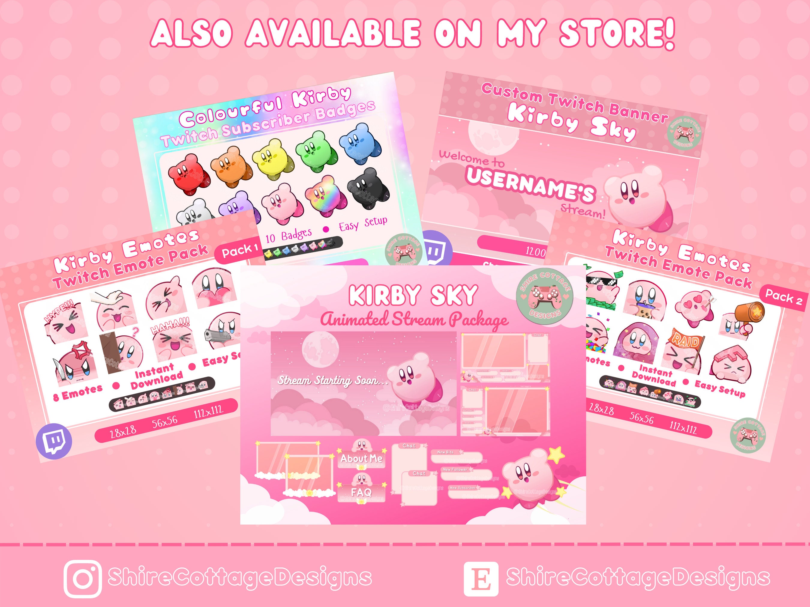 Kirby Pride Emotes, Kirby Emotes, Kirby Stream Pack, Kirby Twitch ...
