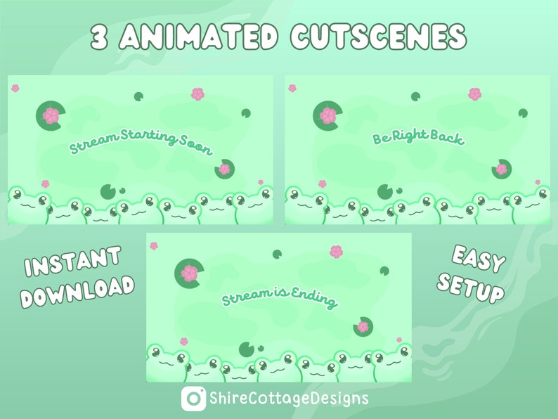 Frog Army Animated Overlay Cutscenes, Frog Twitch, Kawaii Frog Twitch ...