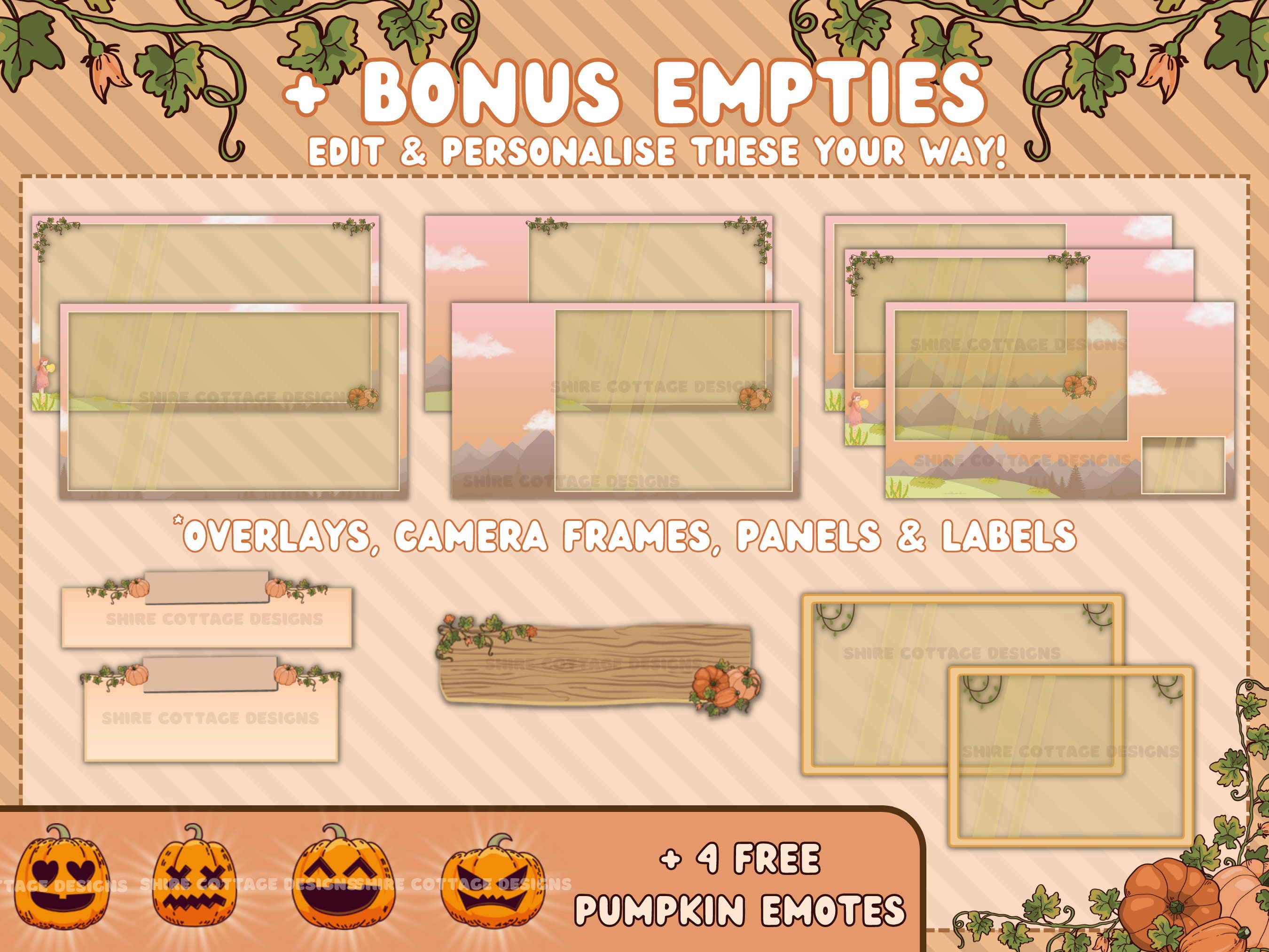 Autumn Meadow Stream Package W/animated Cutscenes! Cute Overlay Pack ...