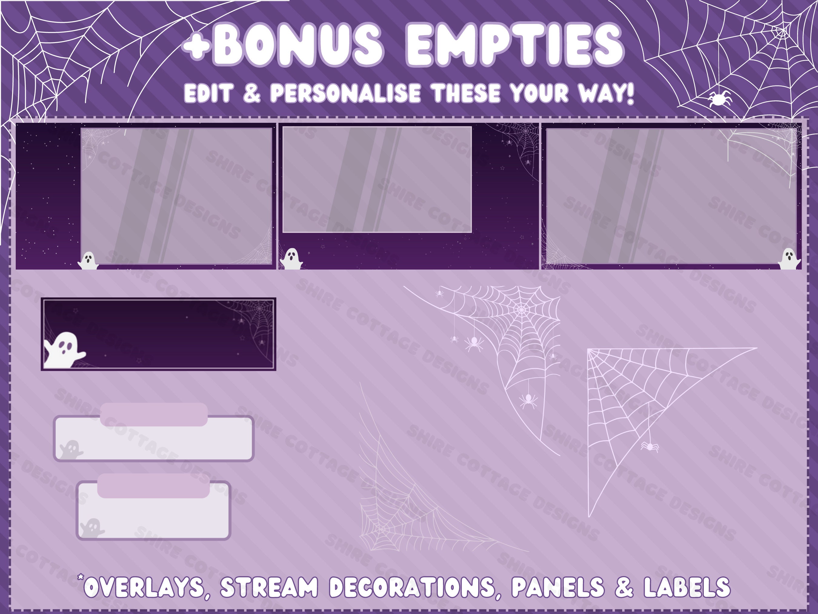 Spooky Ghost Twitch Package W/animated Cutscenes, Halloween Twitch Pack ...