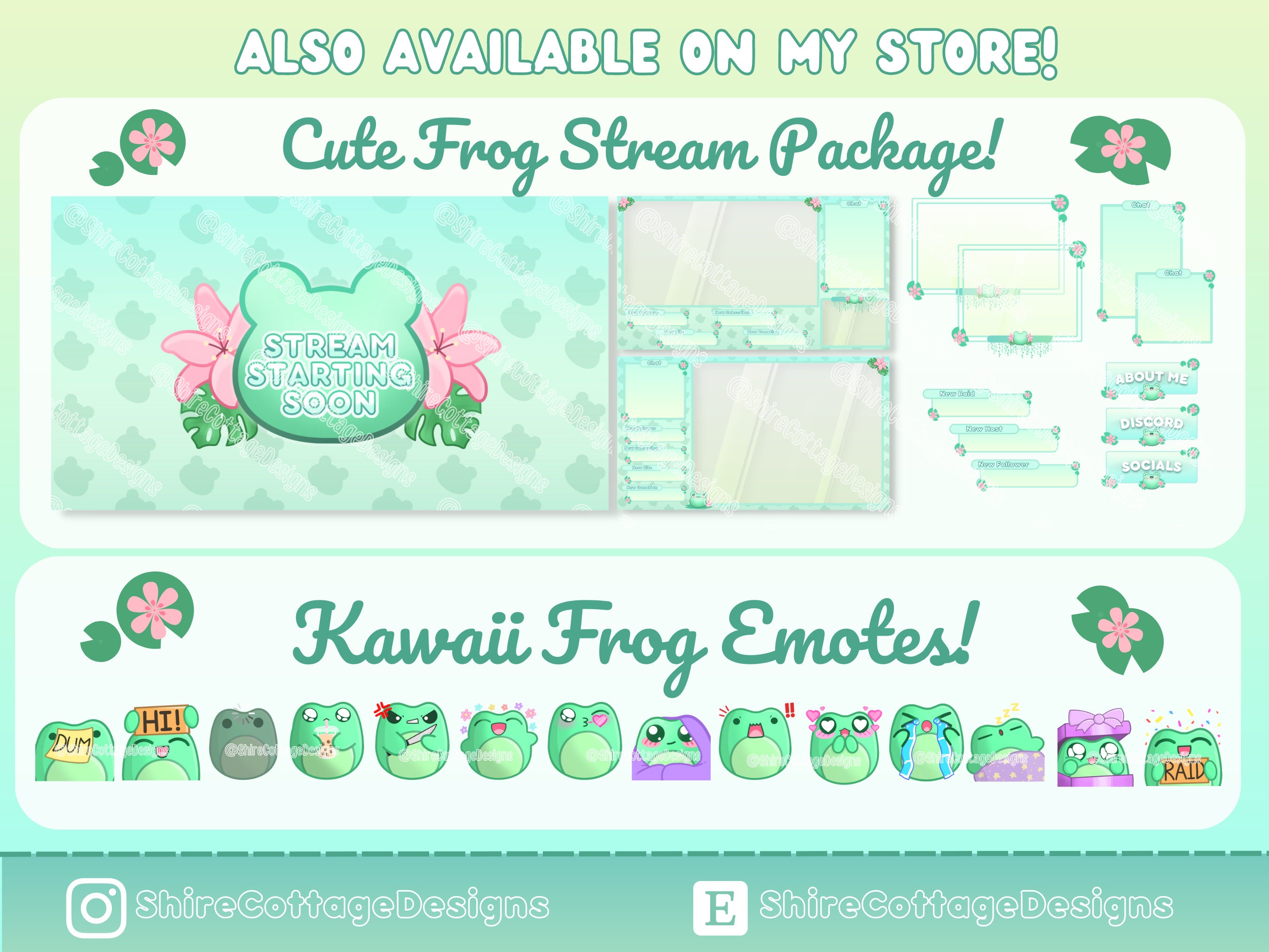Cute Frog Twitch Sub Badges and Flairs , Frog Bit Badges, Cute Twitch ...