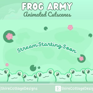 Frog Army Animated Overlay Cutscenes, Frog Twitch, Kawaii Frog Twitch ...