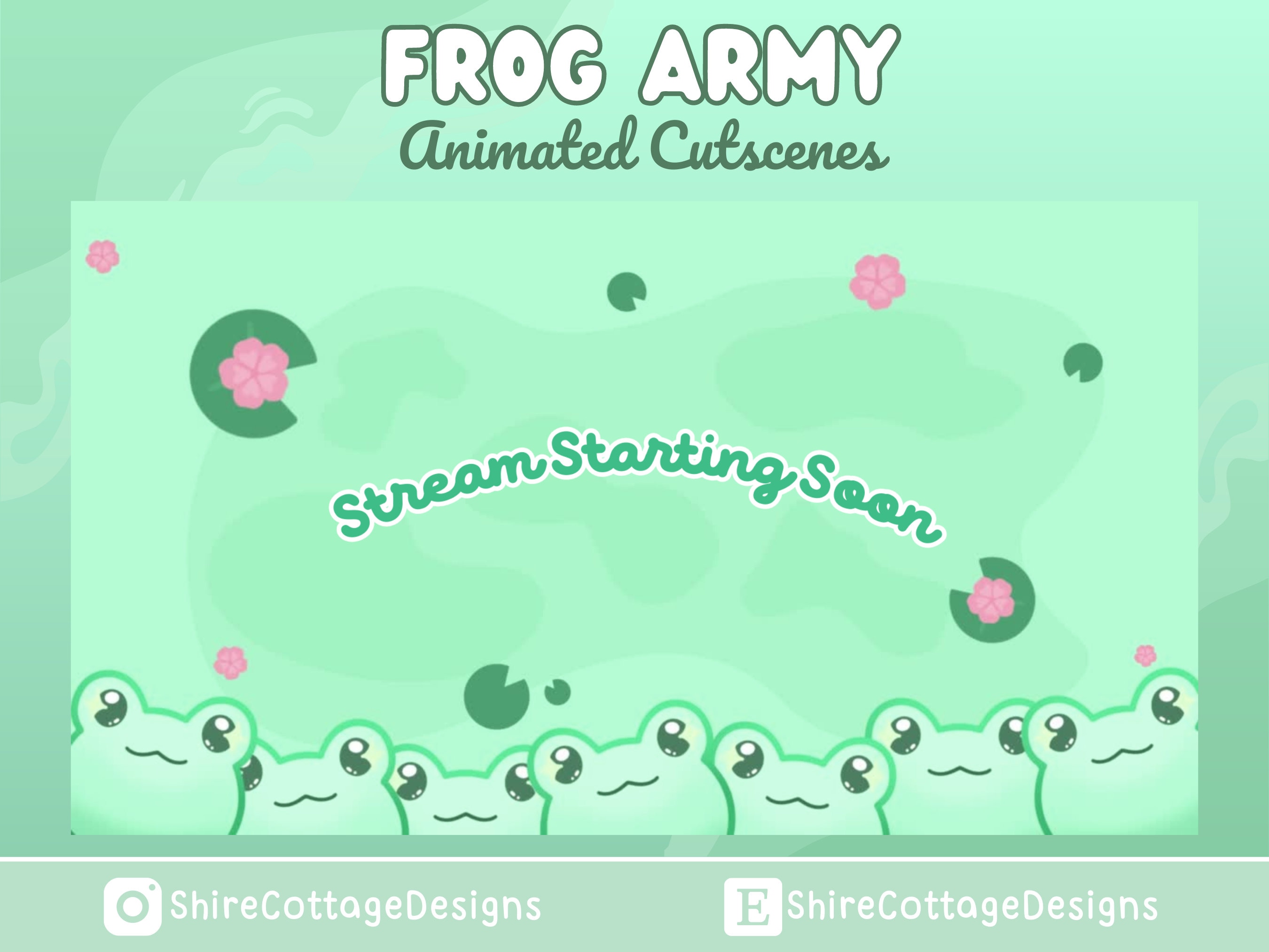 Frog Army Animated Overlay Cutscenes, Frog Twitch, Kawaii Frog Twitch ...