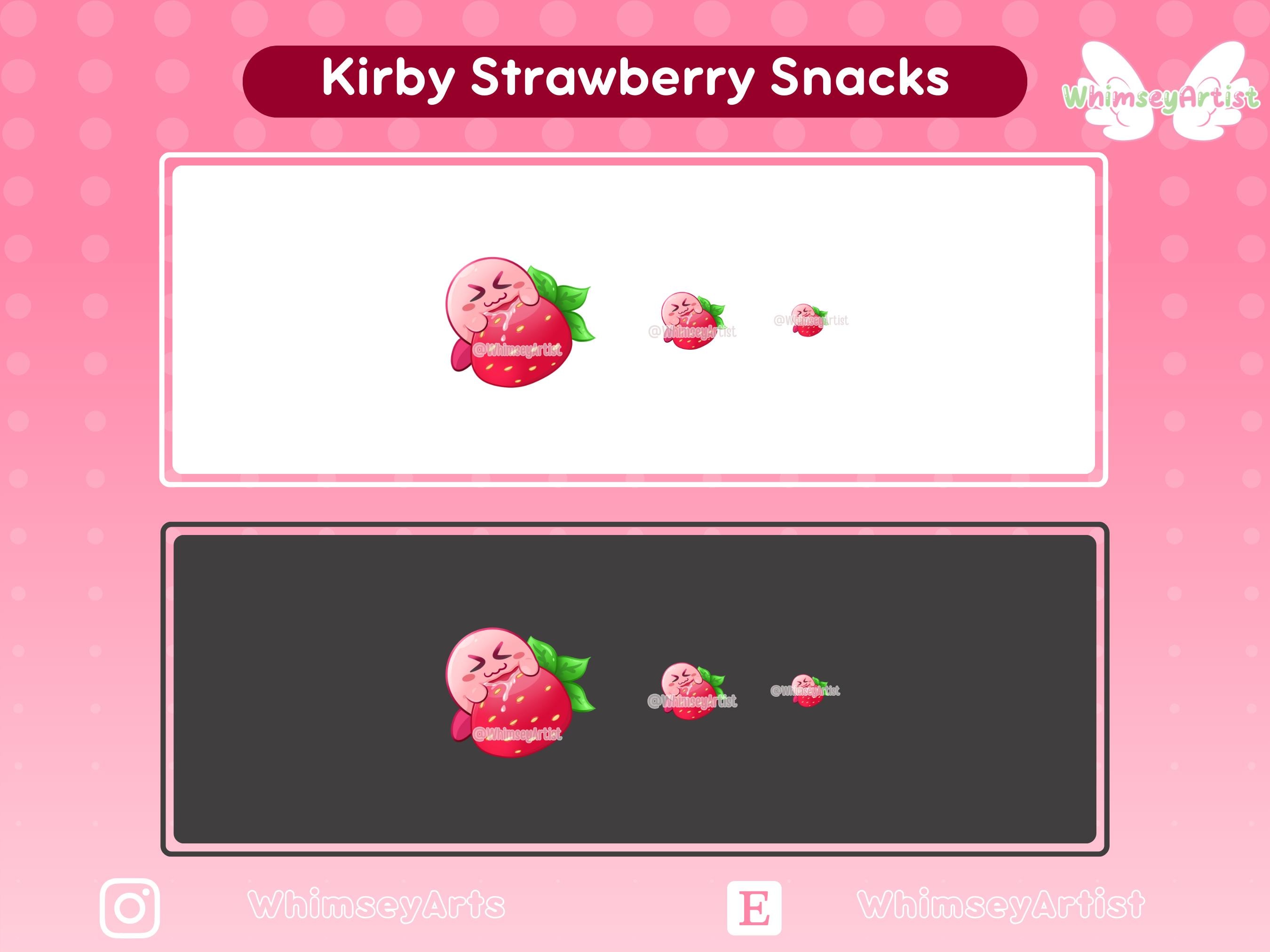 Kirby Strawberry Snack Sub/bit Badge Bundle | Kirby Badges, Twitch ...