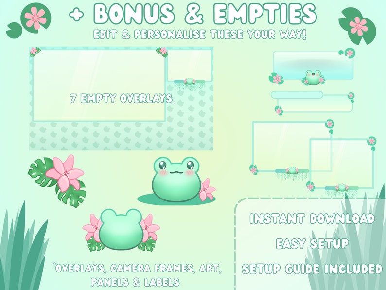 Cute Frog Stream Package W/animated Cutscenes Frog Twitch - Etsy