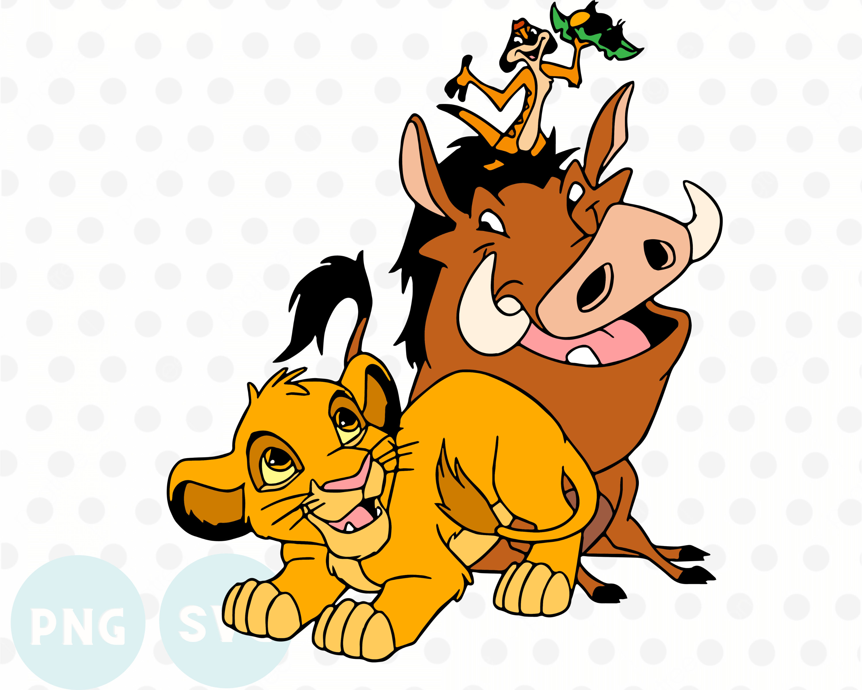 Simba y amigos svg amigos svg clipart svg dxf y png | Etsy México