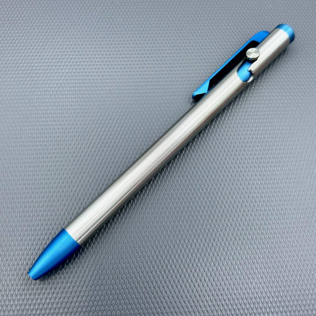 Tactile Turn - Titanium Slim Bolt Action Standard Size Pen Custom Light ...