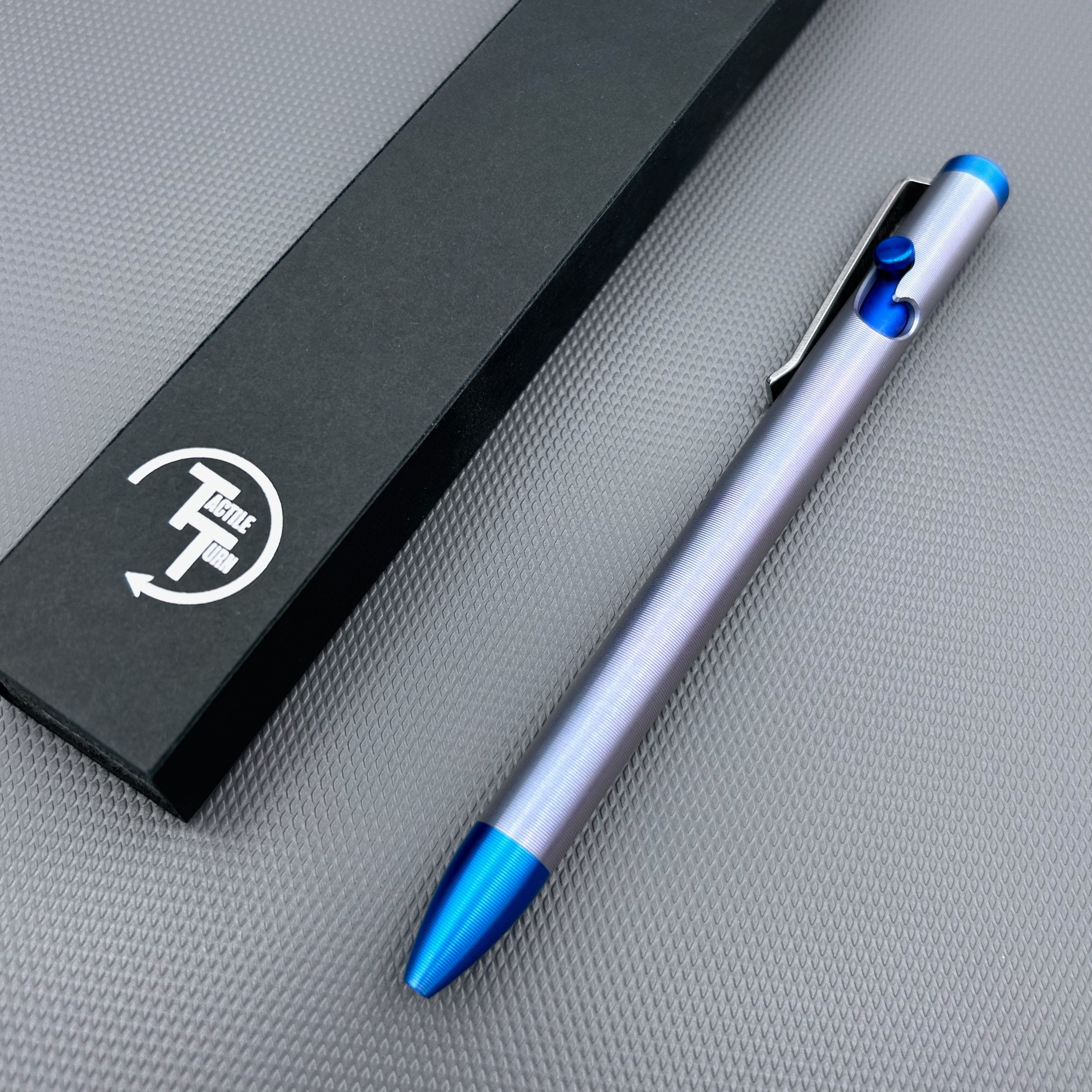 Tactile Turn - Titanium Bolt Action Standard Size Pen Grey Barrel W ...