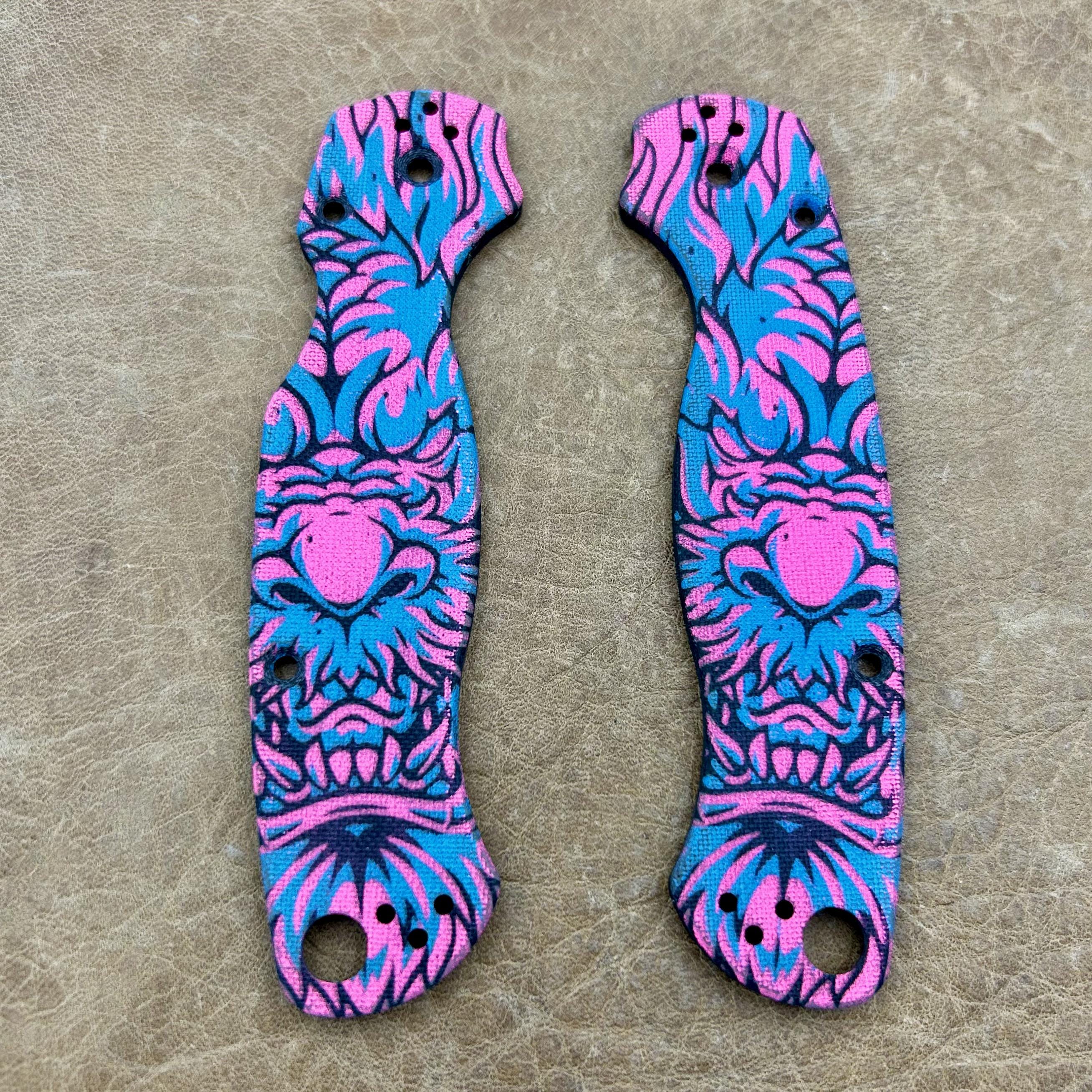 Custom Dragonface Pattern G10 Scales for the Spyderco Paramilitary 2 ...