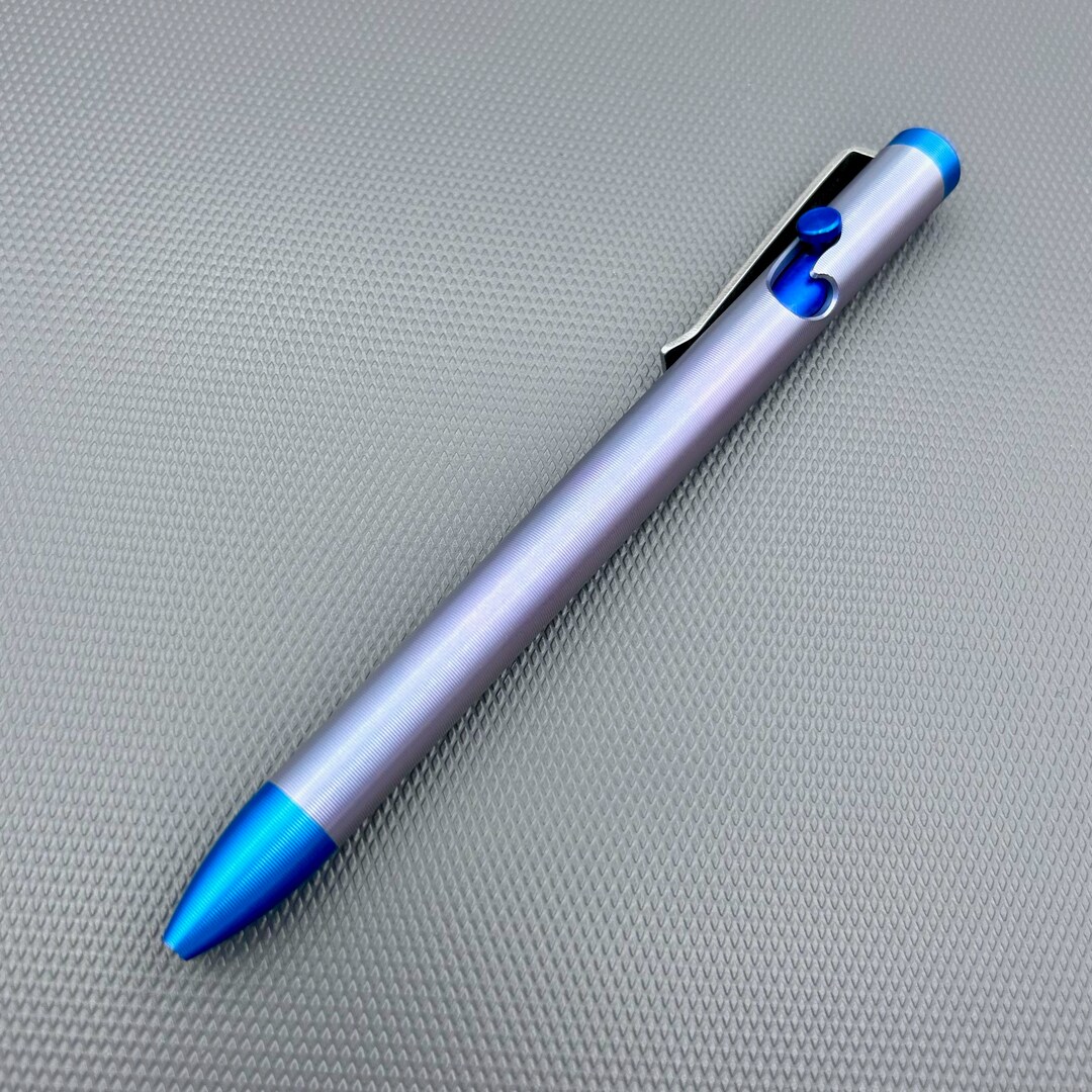Tactile Turn - Titanium Bolt Action Standard Size Pen Grey Barrel W ...