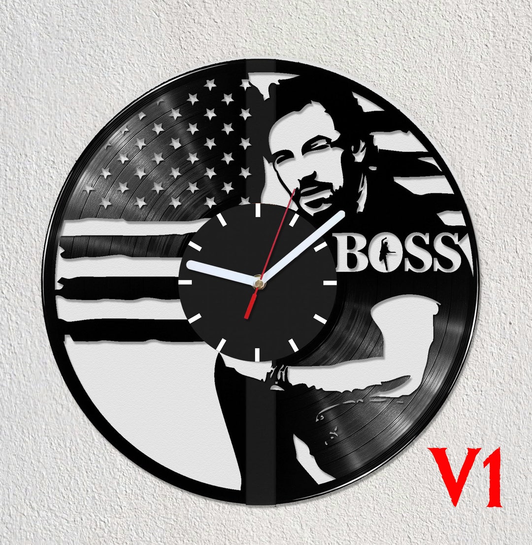 Bruce Springsteen Boss Vinyl Record Wall Clock Gift Idea Art Decorate ...