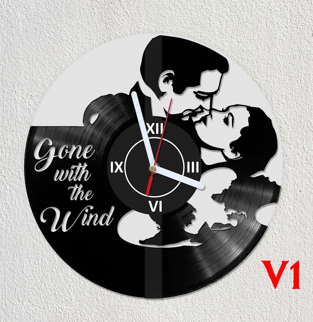 Gone With the Wind Film Movie Book Vinyl Record Wall Clock Gift Idea ...