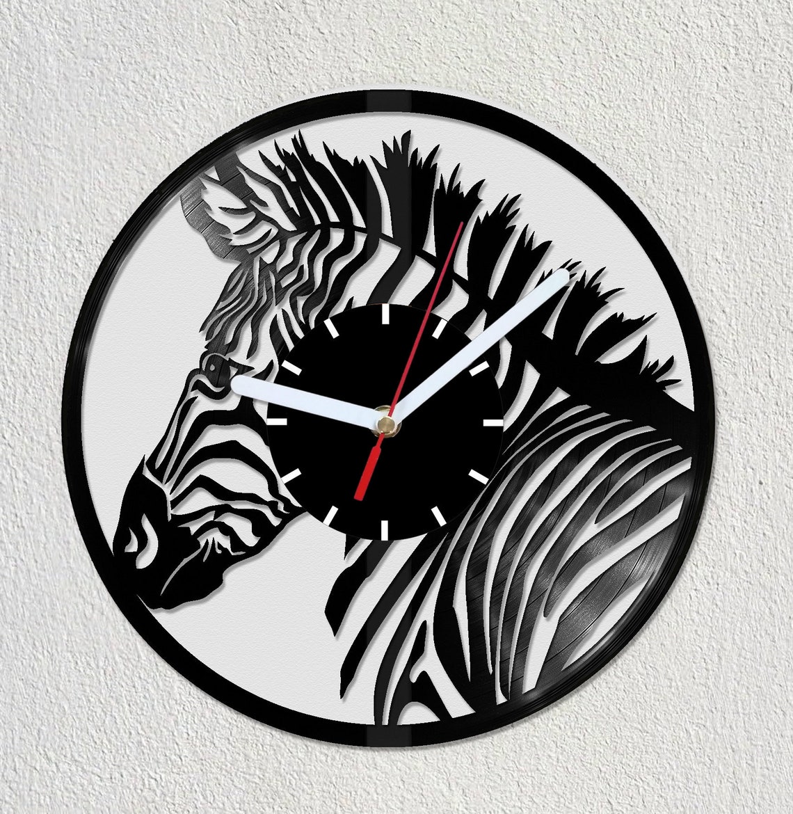 Zebra Animal Vinyl Record Wall Clock Gift Idea Art Decorate Home - Etsy