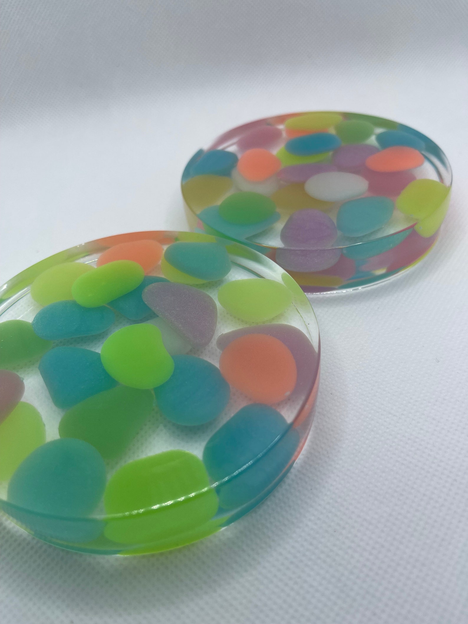 Resin Glow in the Dark Coasters (set of 2), Resin Coasters, Unique ...