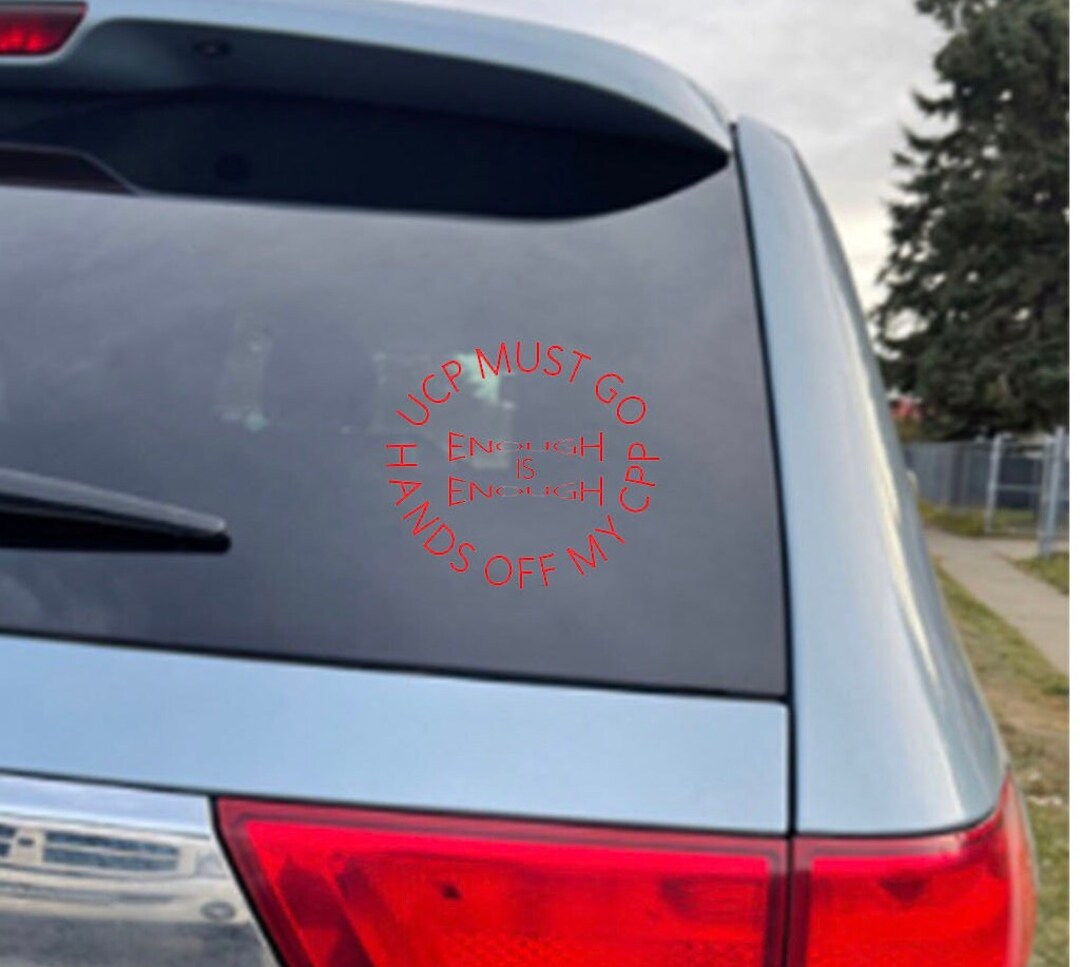 UCP Must Go, Hands off My CPP, Die Cut Vinyl Vehicle Window Sticker ...