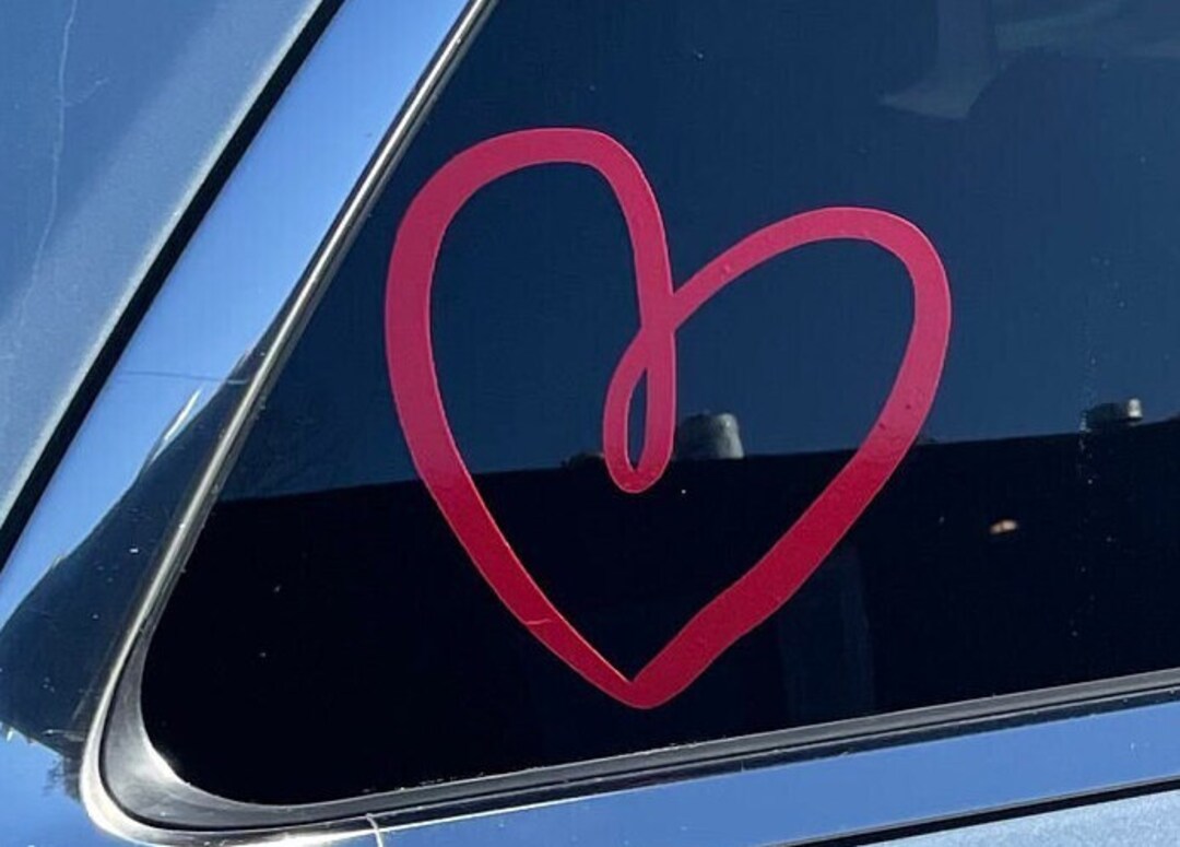 Loving Heart, Die Cut Vinyl Vehicle Window Sticker Decal. - Etsy