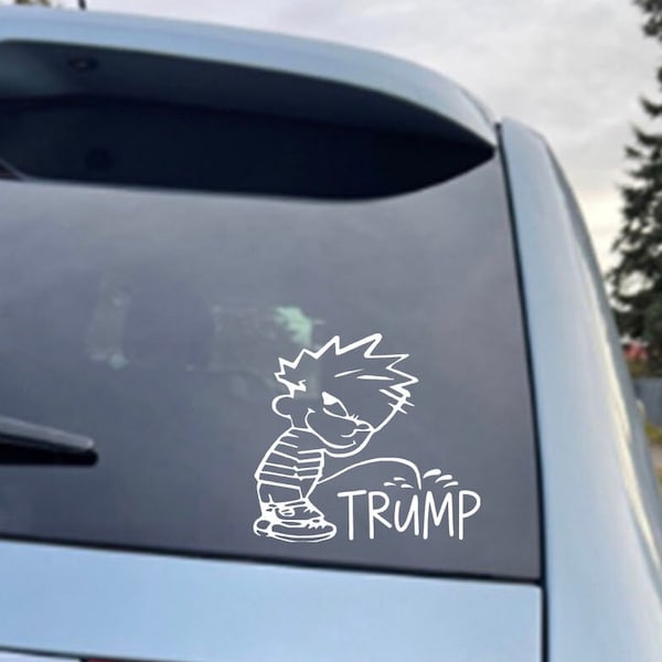 Calvin Pee on Decal - Etsy