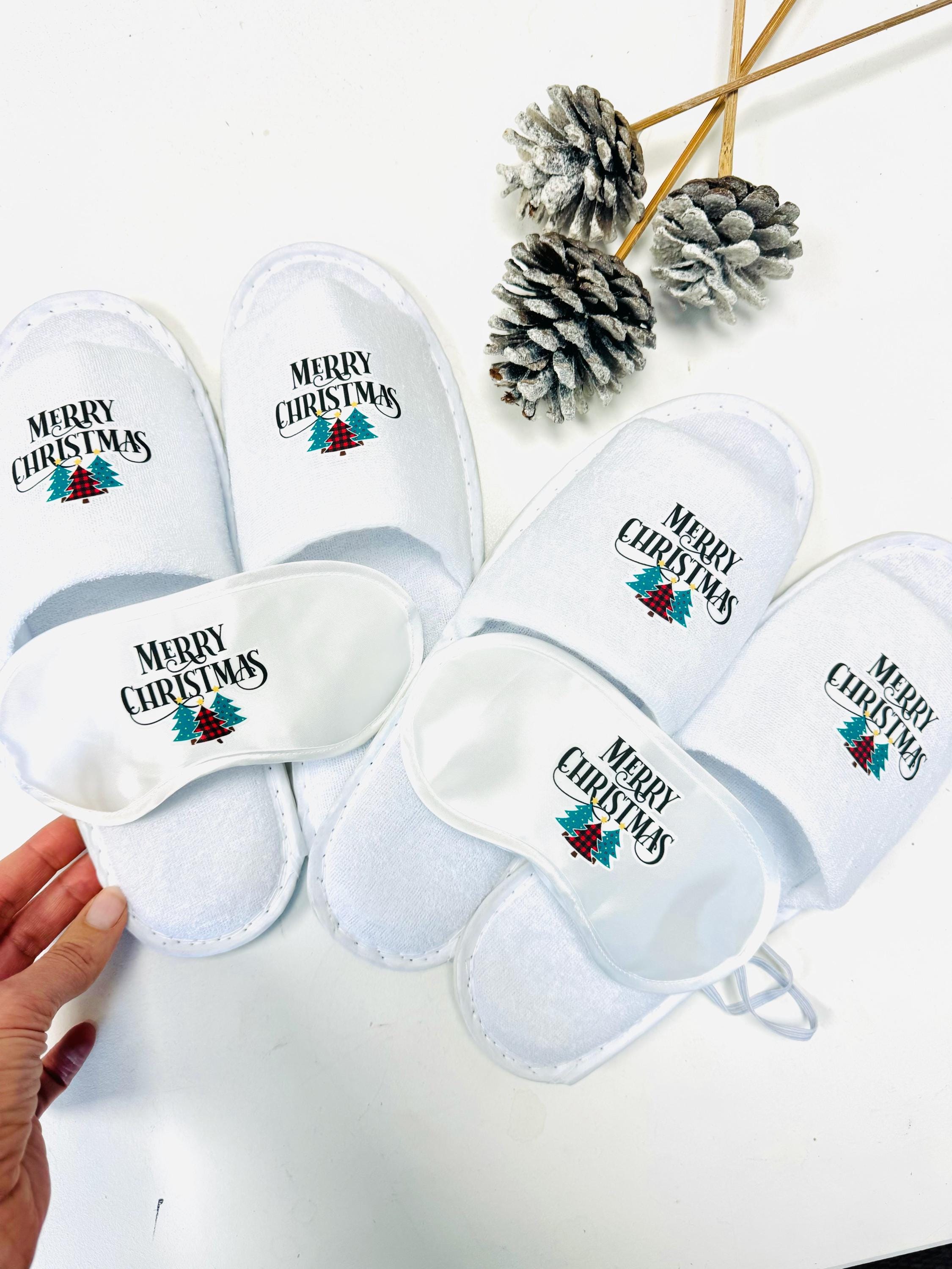 Christmas Personalised Slippers for Toddlers, Kids, Teens, Adults ...