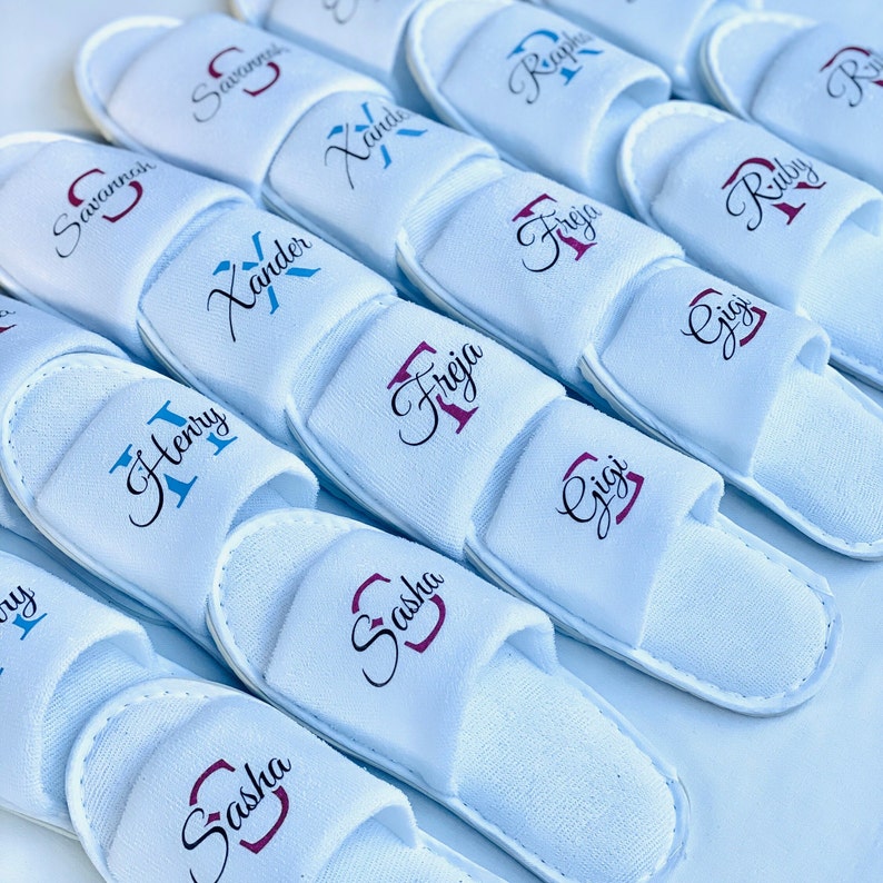 Personalized Spa Slippers | Kids Pamper Party Favors | Pamper Slippers ...
