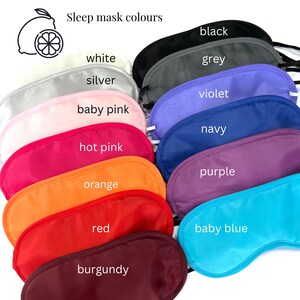 Personalised Sleep Eye Masks for Adults Kids| Girls Sleepover Goody Bag ...