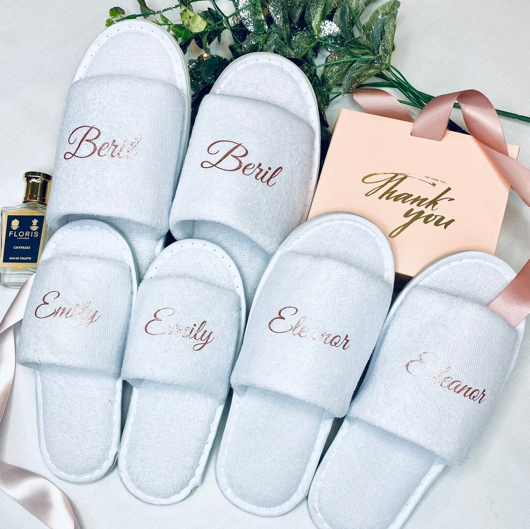 Personalized Pamper Party Slippers: Girls' Slumber Party Gift - Etsy UK