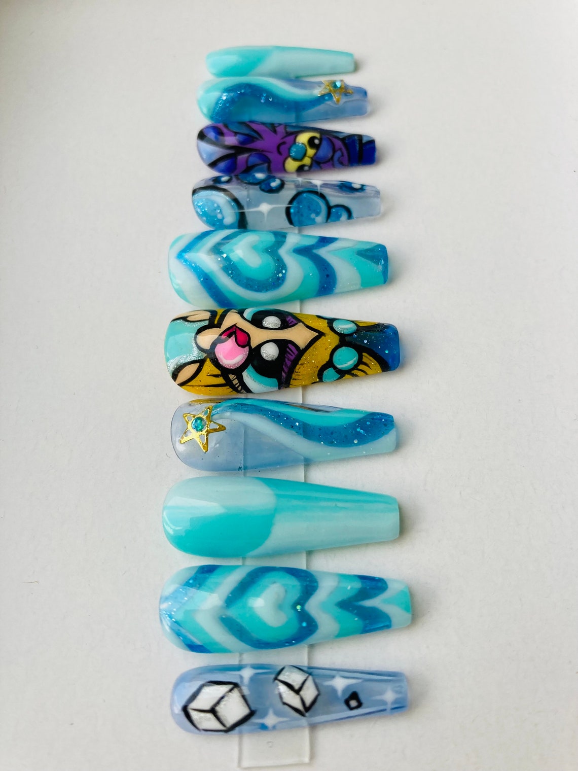 Teen Bubbles Powerpuff Girls Press on Nails | Octi the Octopus ...