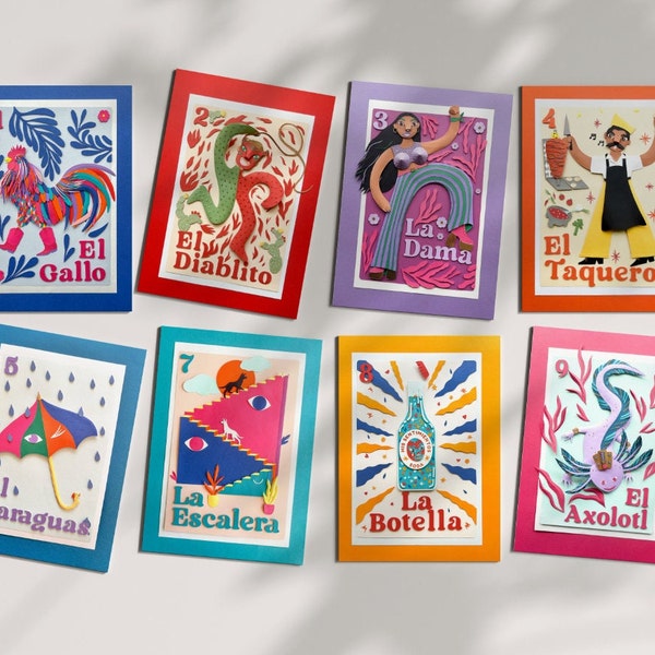 Loteria Inspired Cards - Etsy