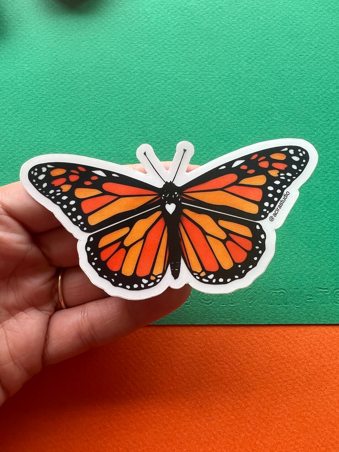 Monarch Butterfly Sticker | Waterproof Vinyl Decal | Nature Lover Gift ...
