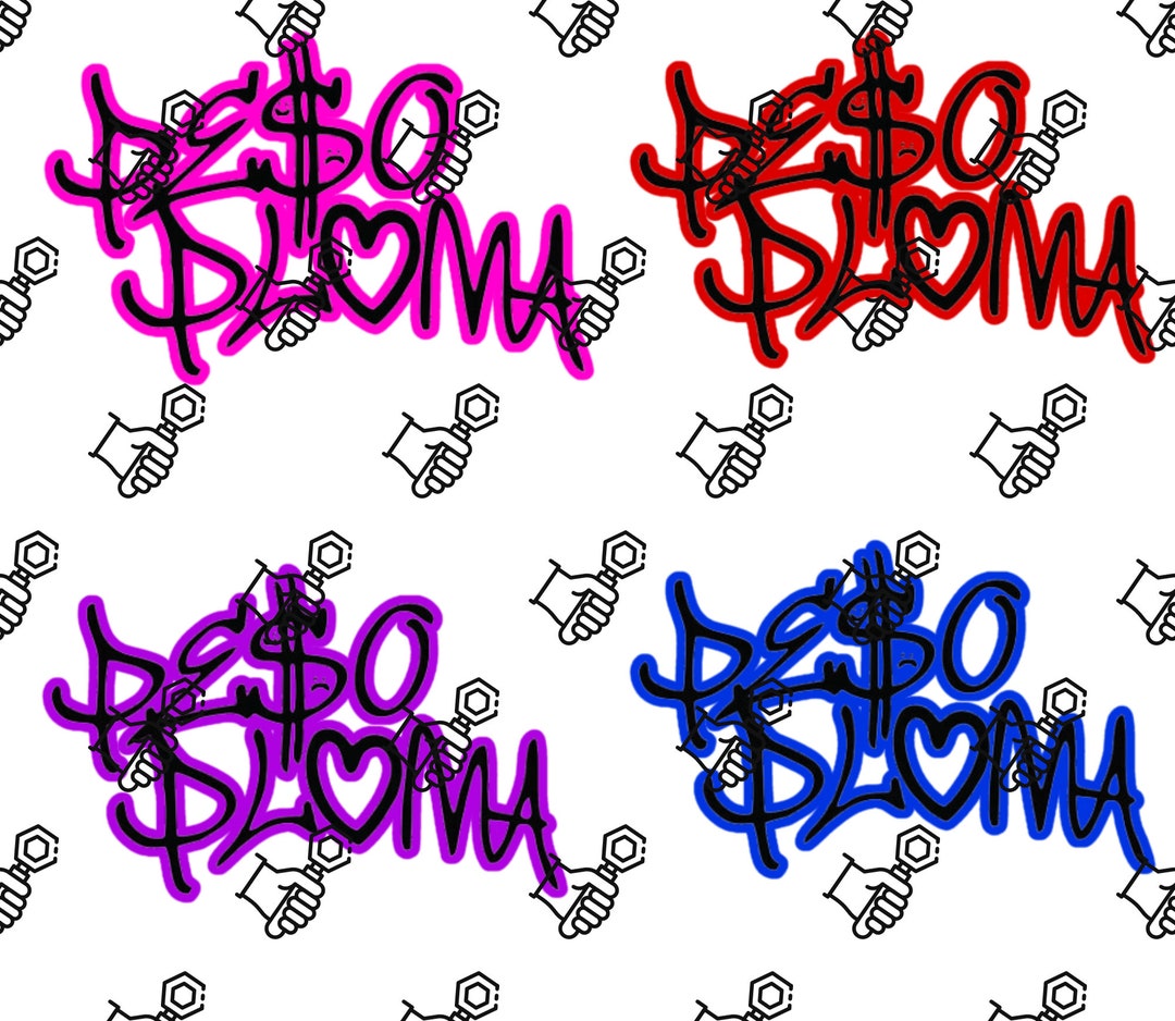 Peso Pluma Logo, Peso Pluma Signature, Peso Pluma Black With Color Trim ...