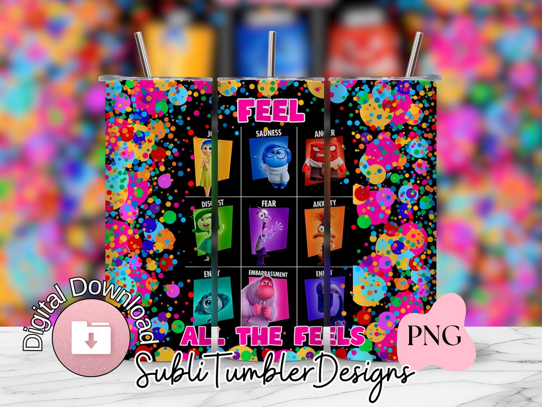 Feel All the Feels Tumbler Wrap, Emotions Tumbler Wrap, Emotions Png ...