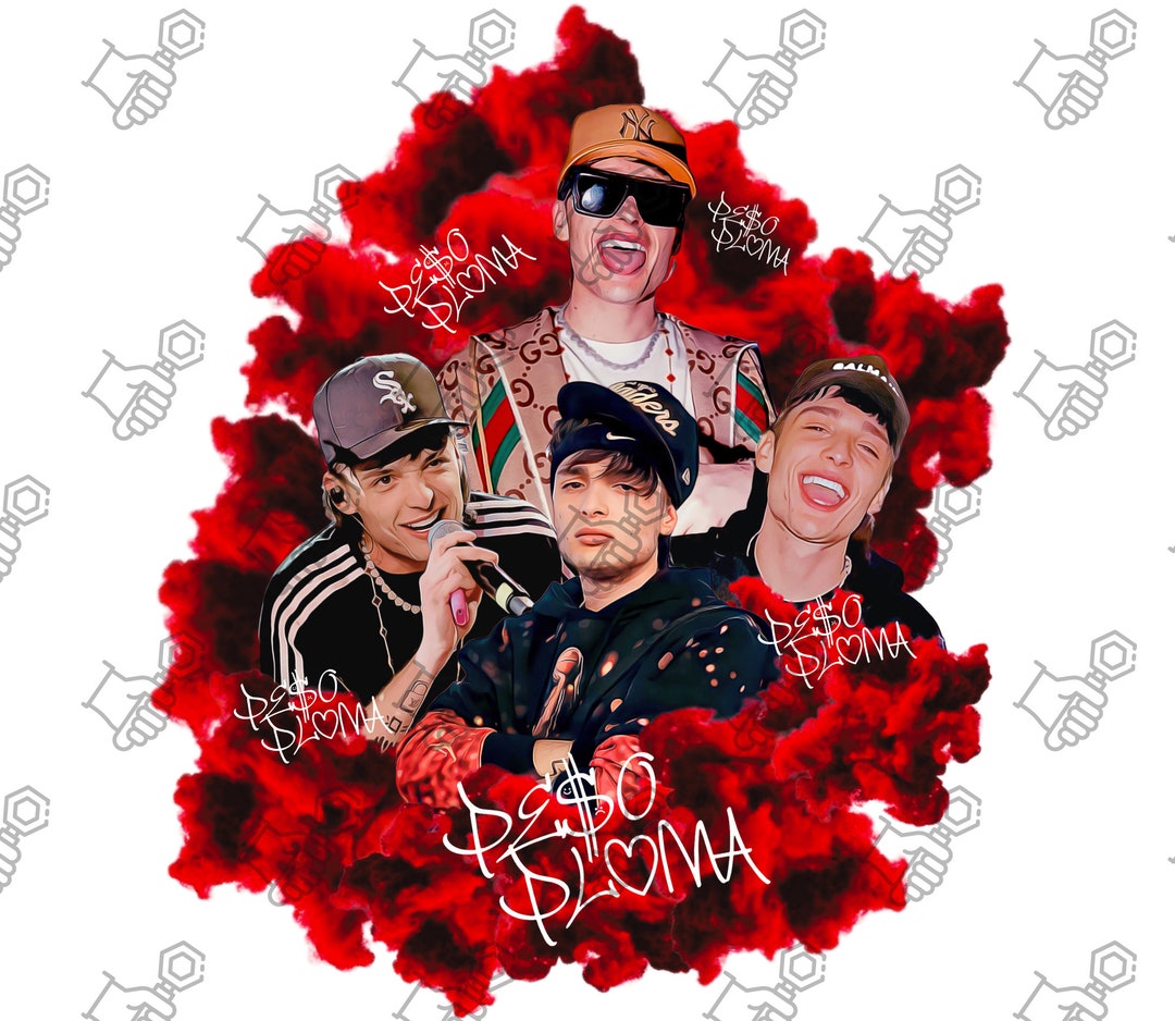 Peso Pluma Png, Peso Pluma Tumbler Wrap, Red Peso Pluma Png, Red Peso ...