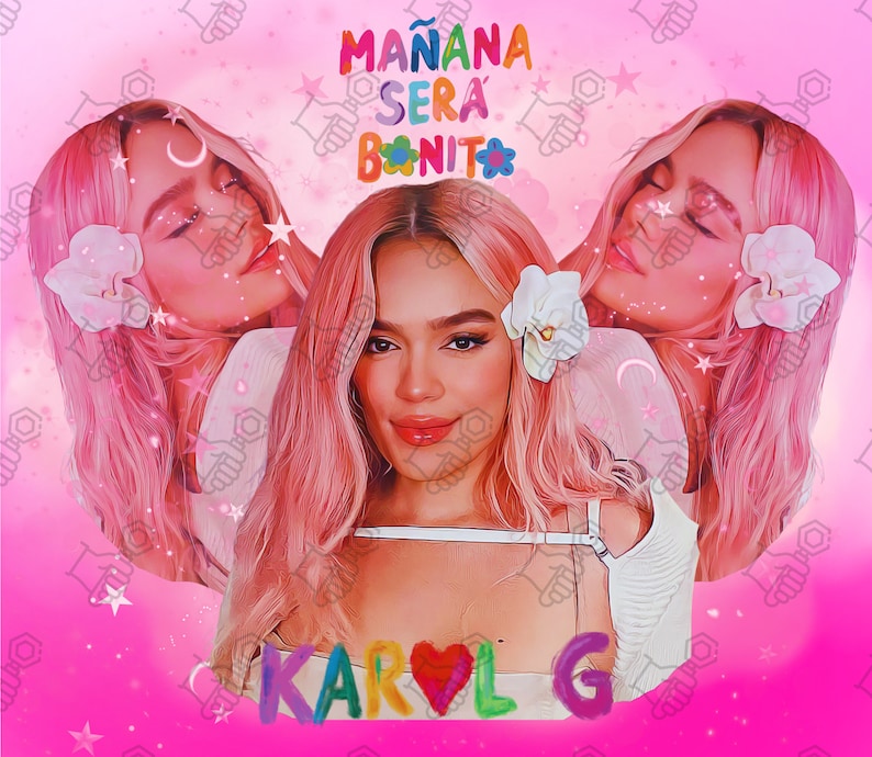 DIGITAL DOWNLOAD, 2 Karol G Tumbler Wrap, Karol G Tumbler Design, Karol ...