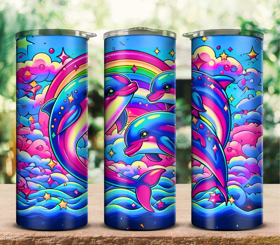 Dolphins Png, Dolphin Tumbler Wrap, 90s Dolphins Png, Lisa F Inspired ...