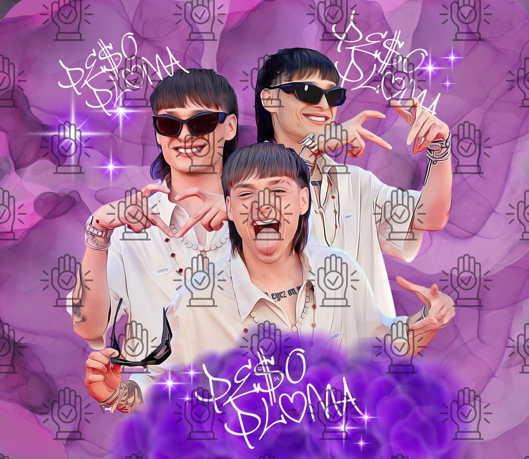Purple Peso Pluma Png, Purple Peso Pluma Tumbler Wrap, Peso Pluma Png ...