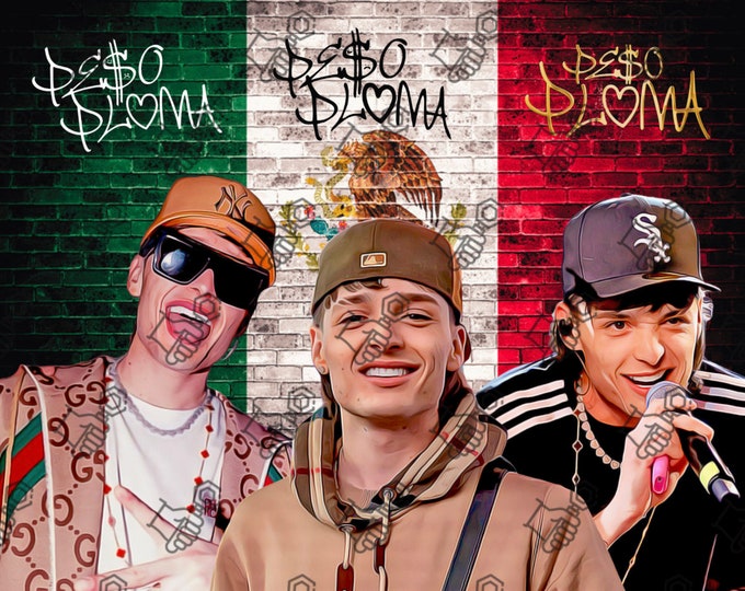 Peso Pluma Tumbler Wrap, Peso Pluma Png, Black Peso Pluma Png, Ready to ...