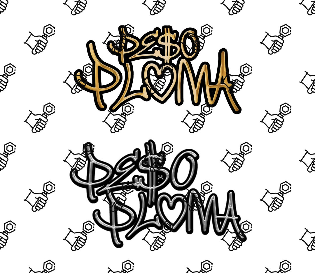 Peso Pluma Signature, Peso Pluma Tumbler Design, Peso Pluma Gold, Peso ...
