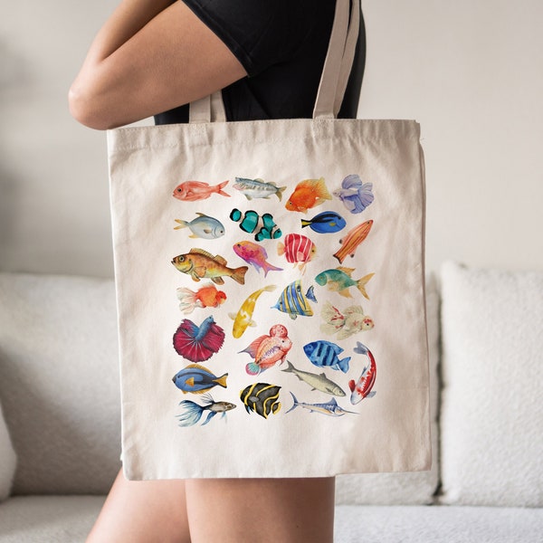 Fish Tote Bag - Etsy