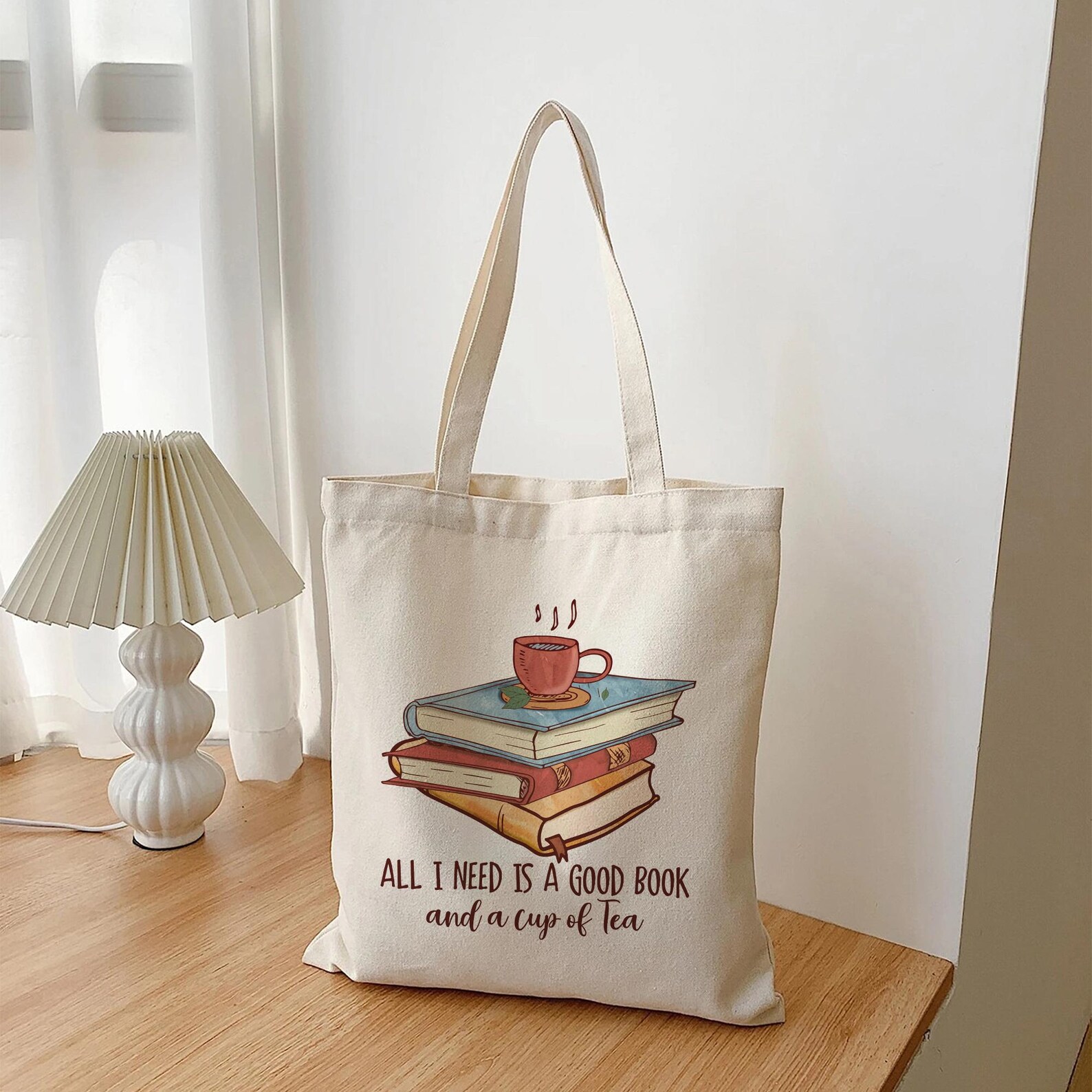 Reading Tote Bag for Book Lover Gift or Library Bag and Book Club Gifts ...