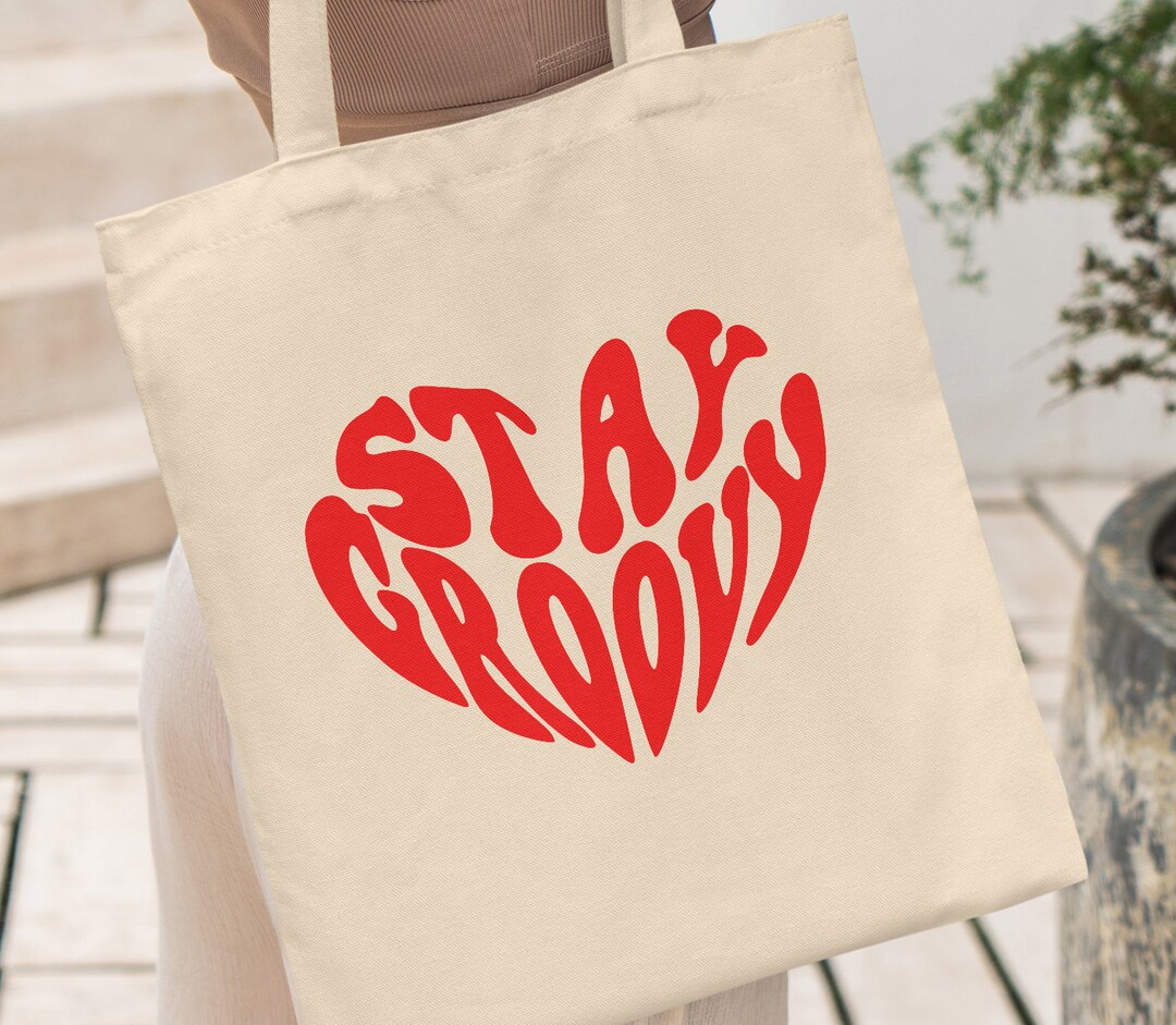 Groovy Tote Bag Retro Tote Bag Stay Groovy Tote Bag Vintage - Etsy