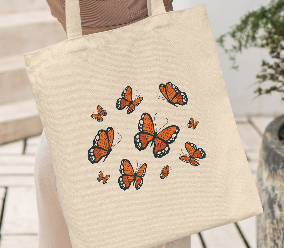 Butterfly Tote Bag, Tote Bag Butterfly, Butterfly Tote, Tote Bag Nature ...