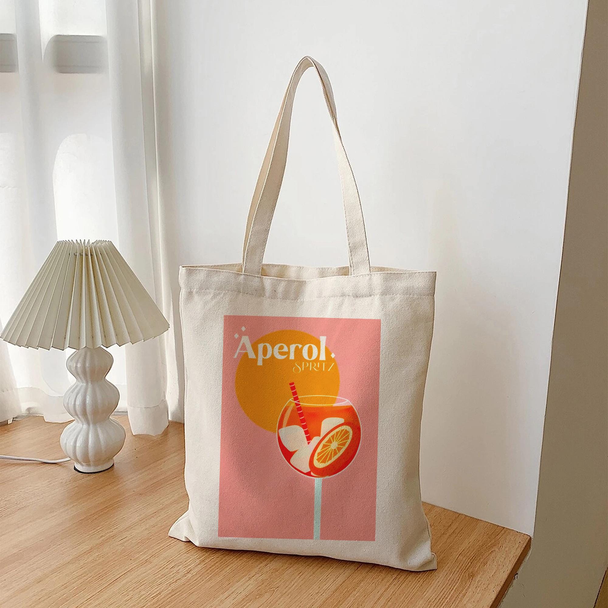 Aperol Spritz Tote Bag, Cocktail Tote Bag, Bachelorette Tote, Beach ...