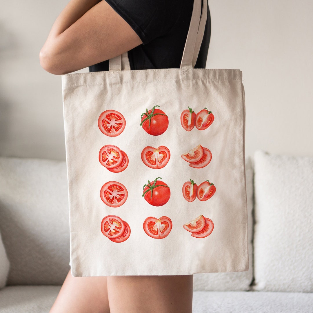 Tomato Tote Bag, Tomatoes Bag, Gardening Tote, Vegetable Tote, Chef ...