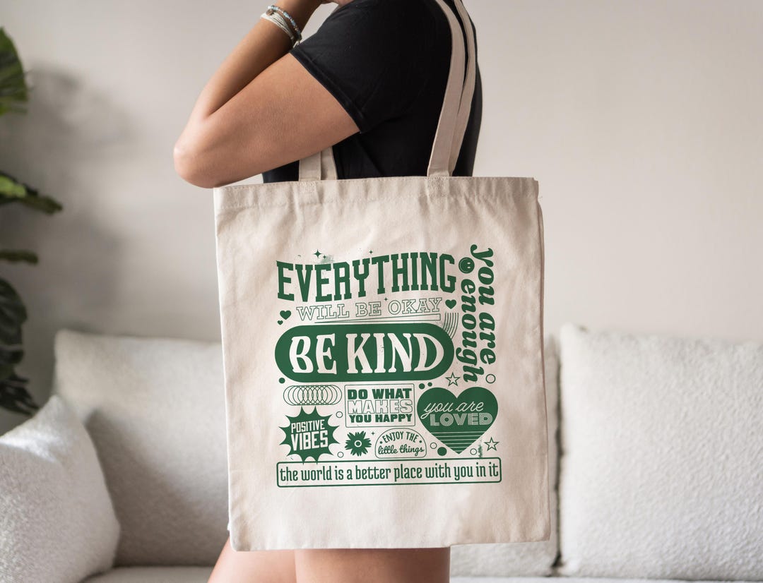 Kindness Gift, Boho Tote Bag, Hippie Tote, Be Kind, TPWK, Kindness Bag ...