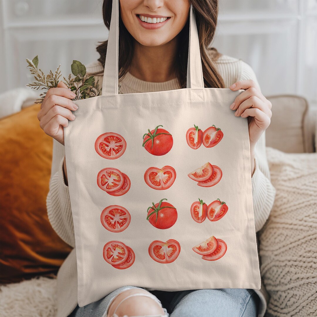 Tomato Tote Bag, Tomatoes Bag, Gardening Tote, Vegetable Tote, Chef ...