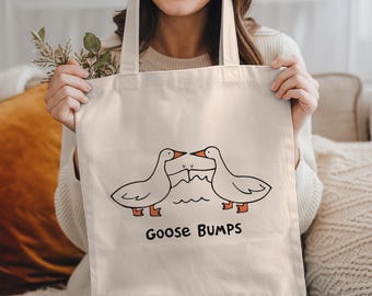 Goosebumps Tote, Goose Bumps Tote, Funny Goose Bag, Cute Goose Gift ...