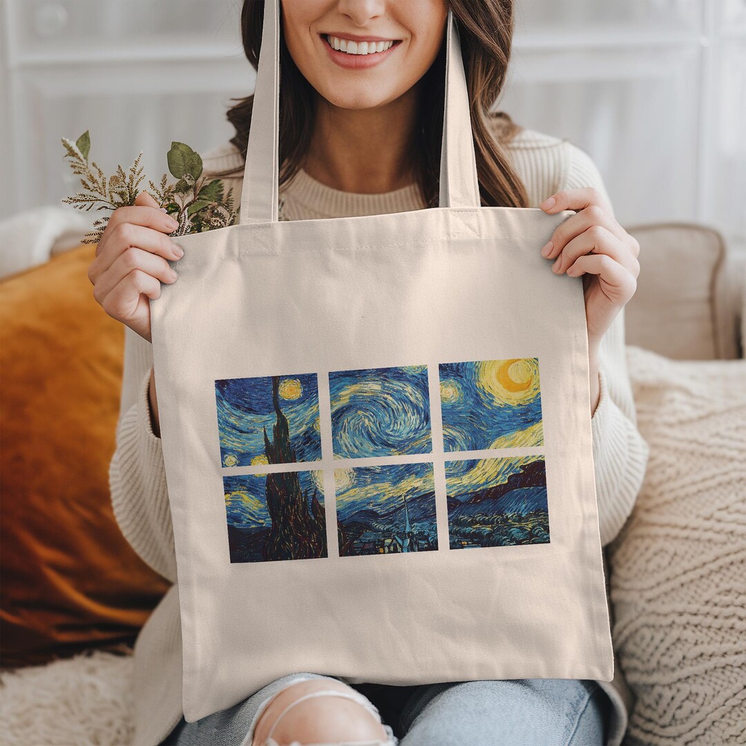 Van Gogh Tote Bag "starry Night", Vincent Van Gogh, Art Tote Bag, Gifts ...