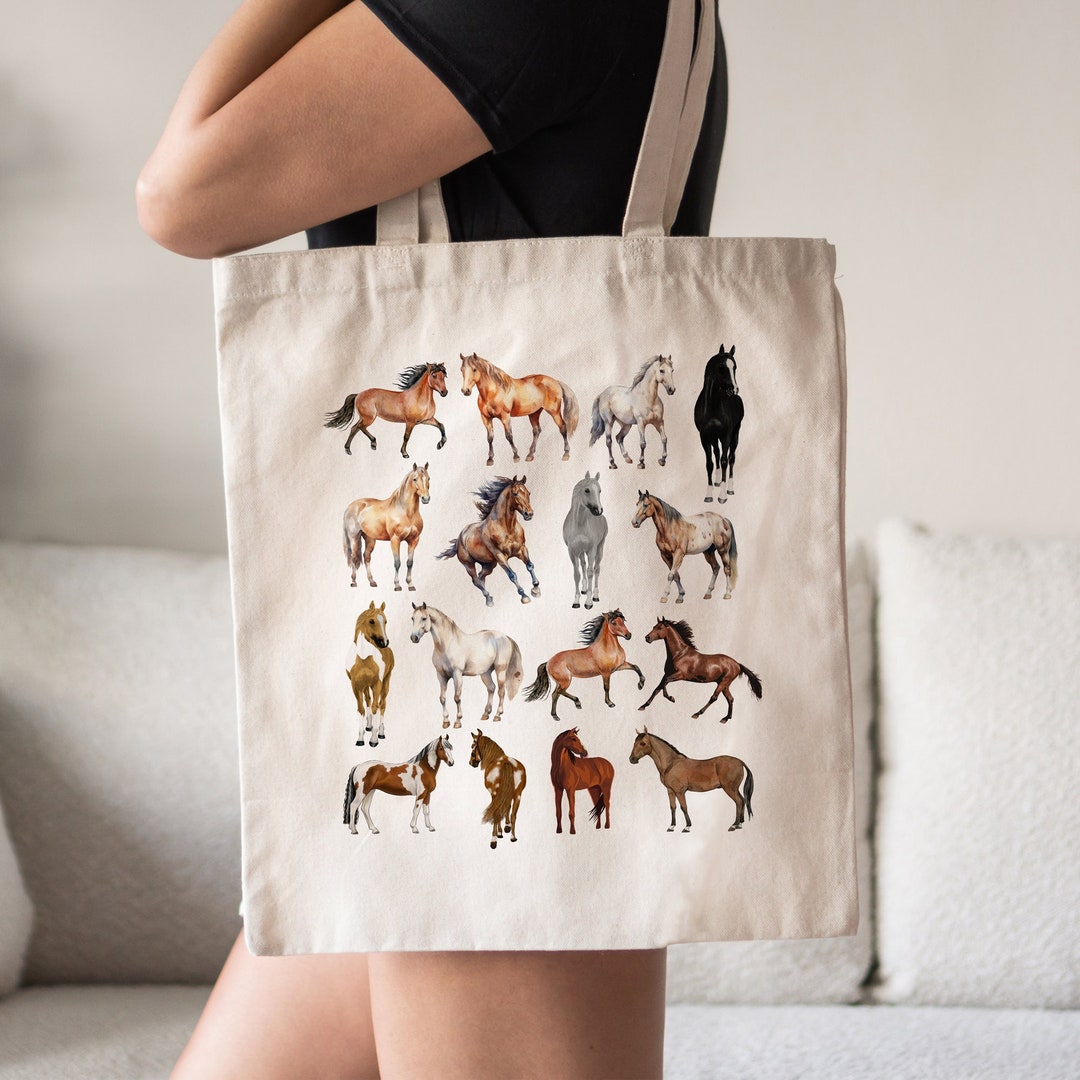 Horse Bag, Horse Tote, Horse Lovers Tote Bag, Animal Tote Bag, Riding ...