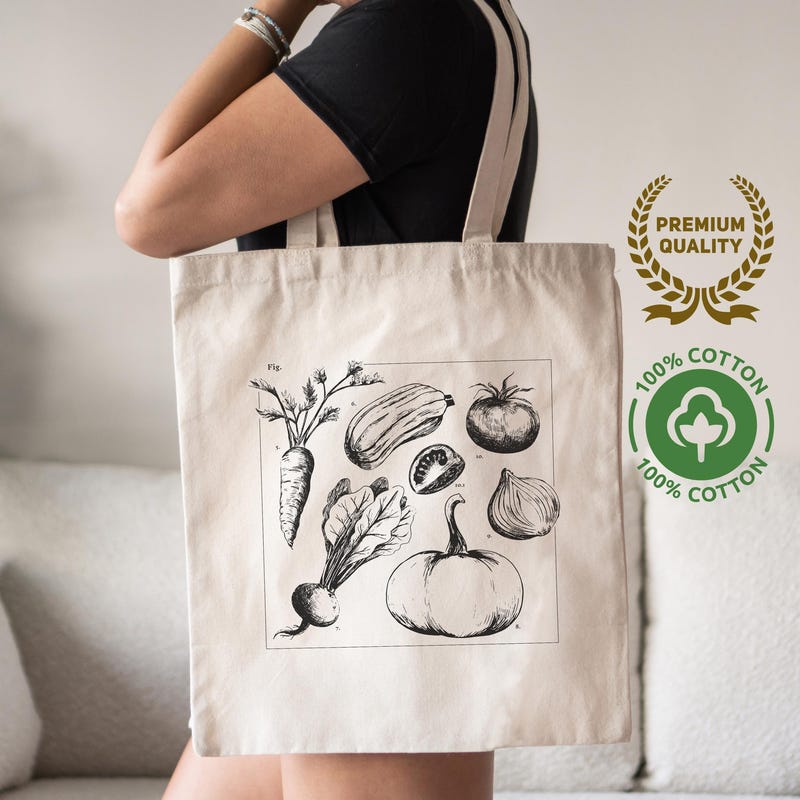 Vegetable Tote Bag - Etsy